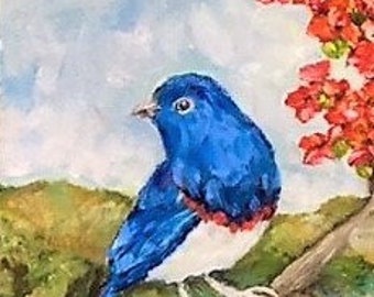 Bluebird painting | Etsy