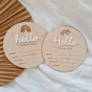 Hello World Sign, Baby Announcement, Hello World Wooden Sign, Baby ...