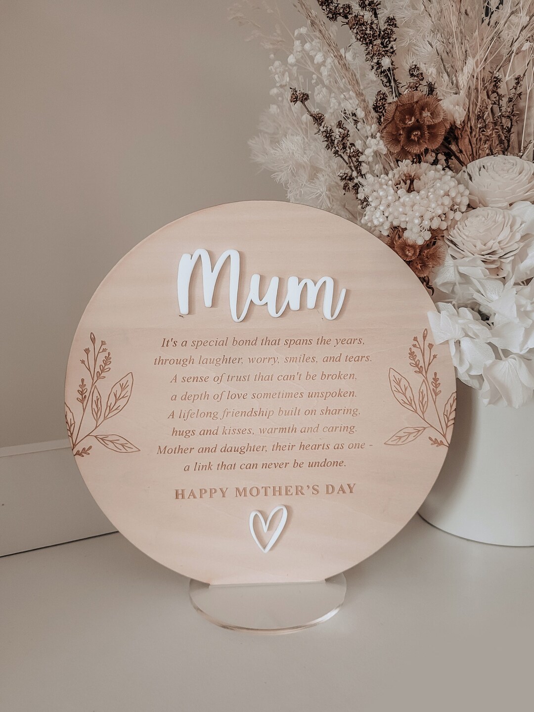 Mother's Day Plaque, Mother's Day Gift, Mum Sign, Gift for Mum, Mother ...
