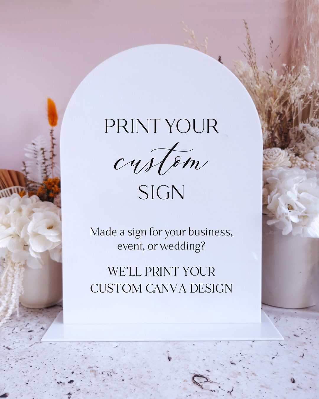 Print Your Custom Design Sign, Print Your Canva Design, DIY Acrylic ...