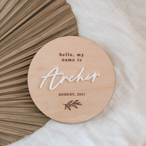 Hello World Sign Baby Announcement Hello World Wooden Sign - Etsy