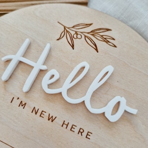Hello World Sign, Baby Announcement, Hello World Wooden Sign, Baby ...