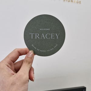 PRINTED Place Card Wedding, Place Card Name, Round Place Cards, Wedding ...