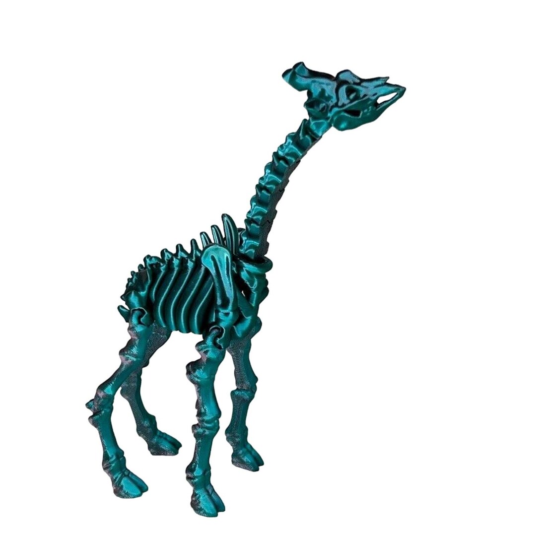 Giraffe Skeleton Articulated Toy Figurine Iridescent Teal Pink 7 - Etsy