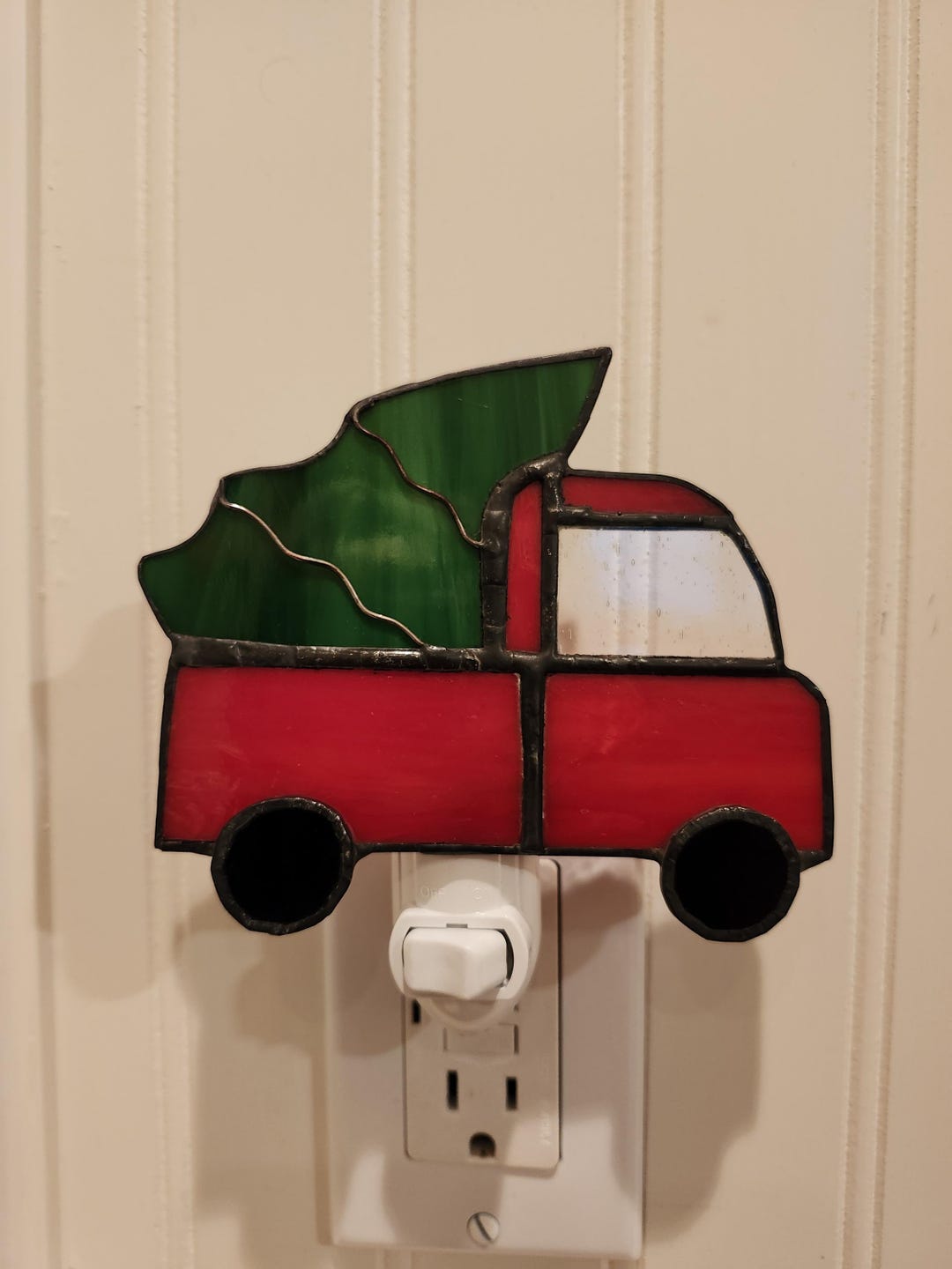 Farm Truck and Christmas Tree Night Light - Etsy