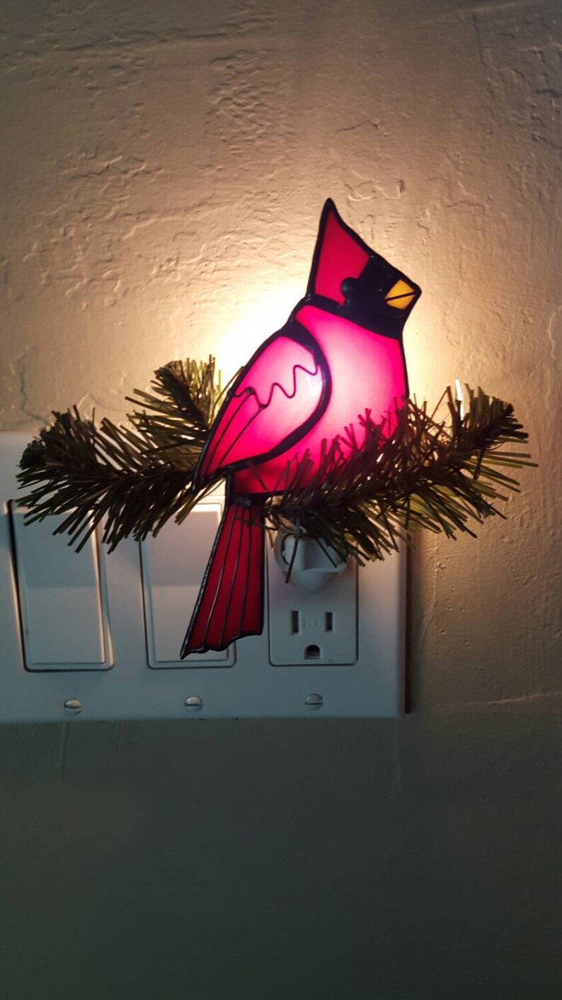 Christmas Cardinal Night Light | Etsy