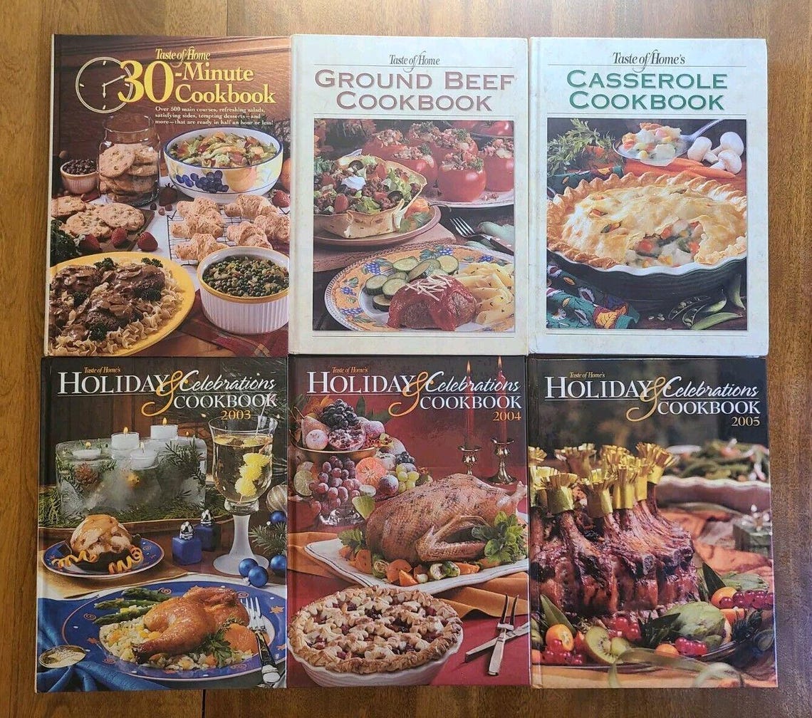 Set of 6 Early 2000s A Taste of Home Cookbooks Holidays and ...
