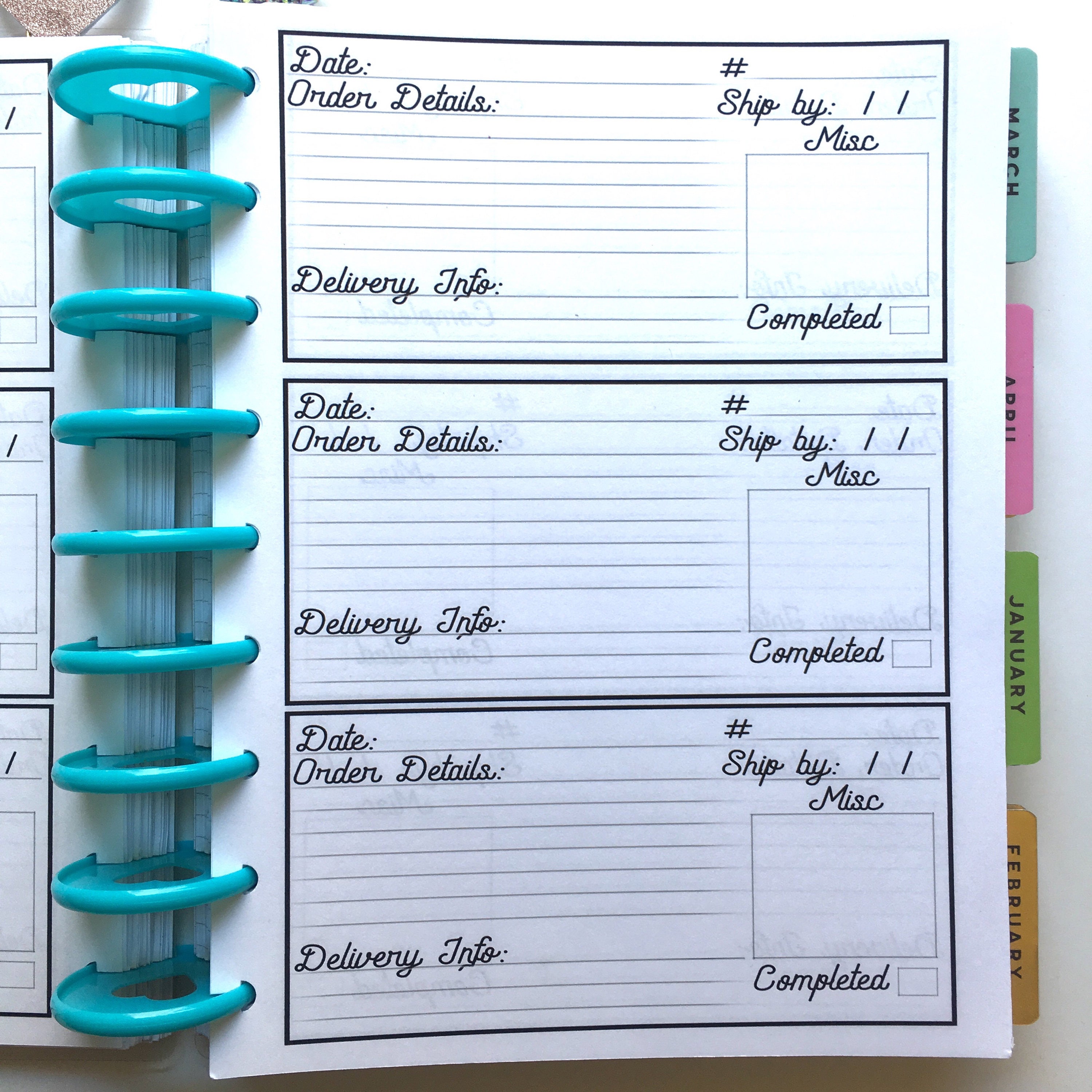 Order Tracker, Happy Planner Inserts, the Happy Planner Order Tracker ...