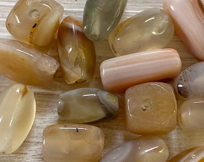 Polished Agate Stone Beads - Etsy