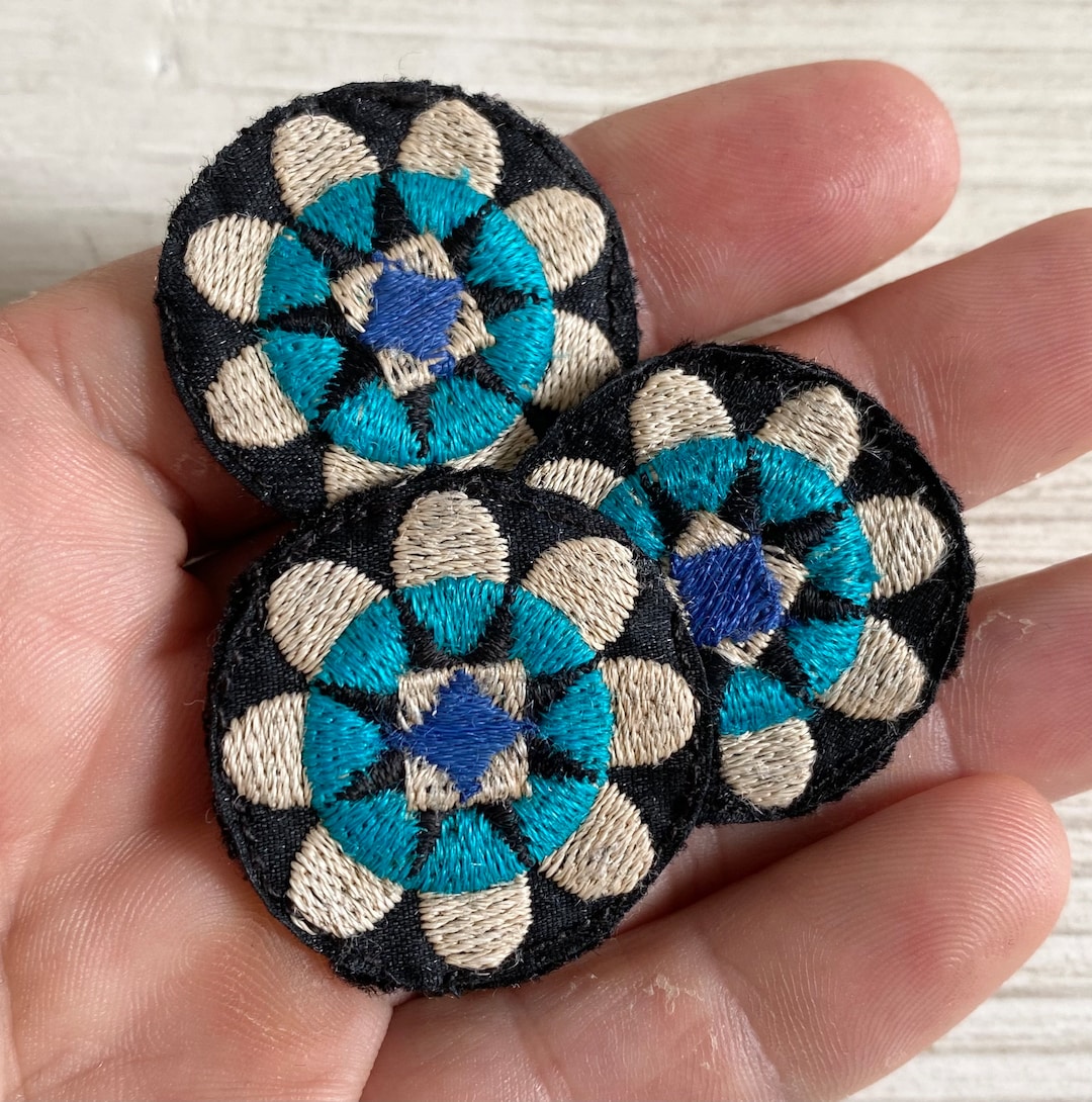 Hmong Star Embroidered Patches - Etsy