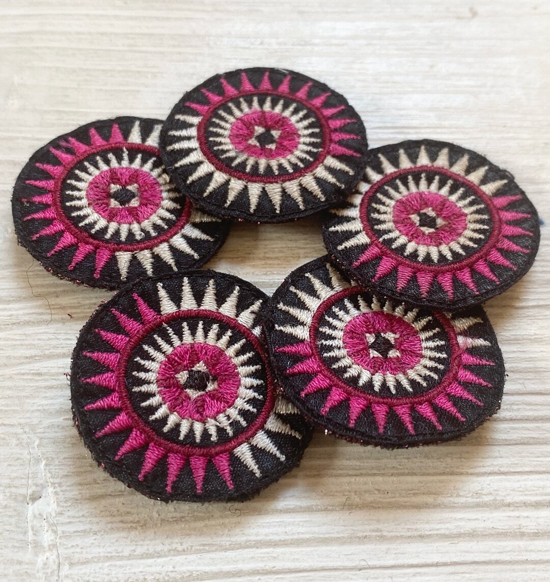 Hmong Star Embroidered Patches - Etsy
