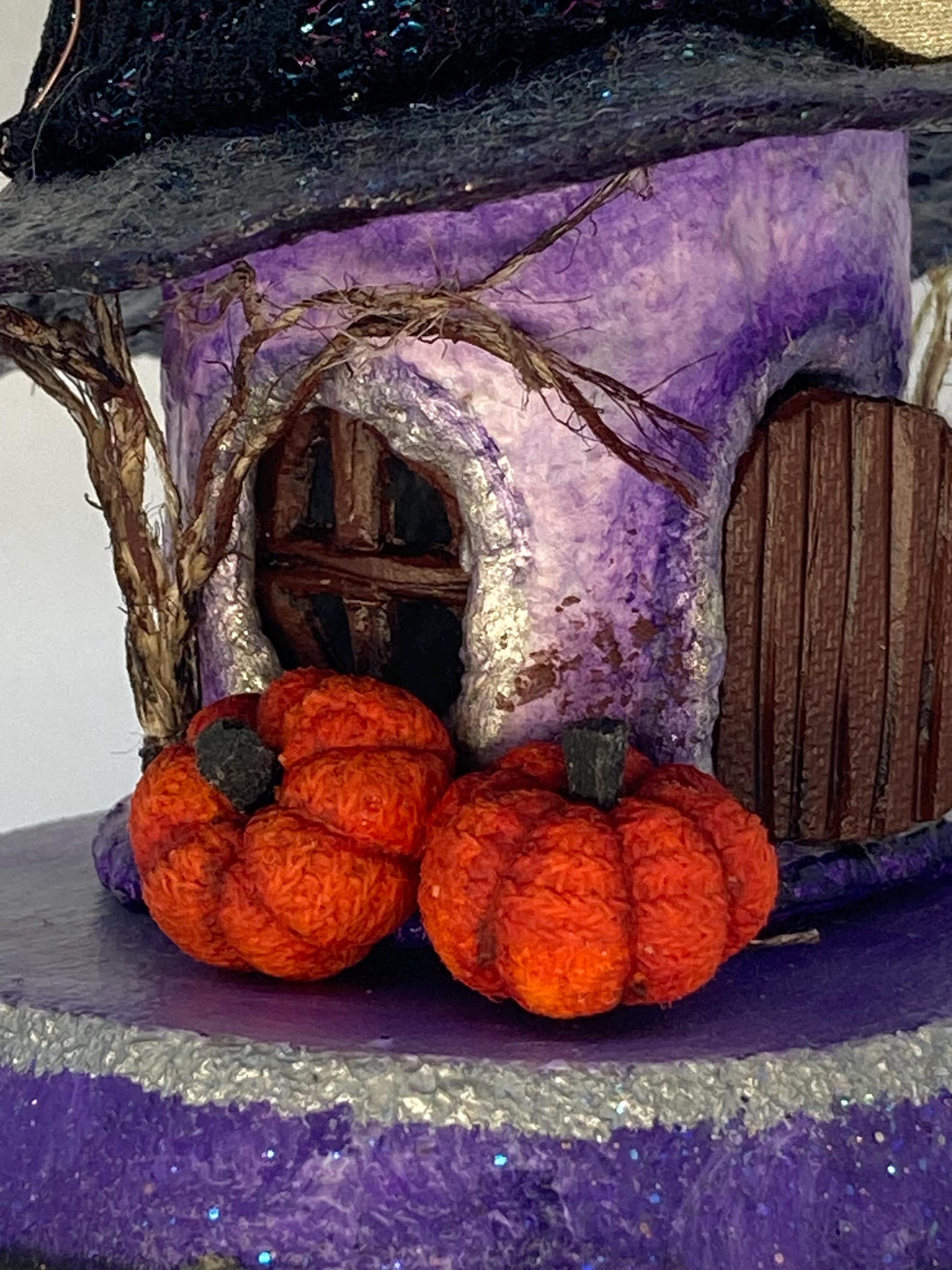 Purple Witch’s Hat Fairy House Tooth Holder - Etsy