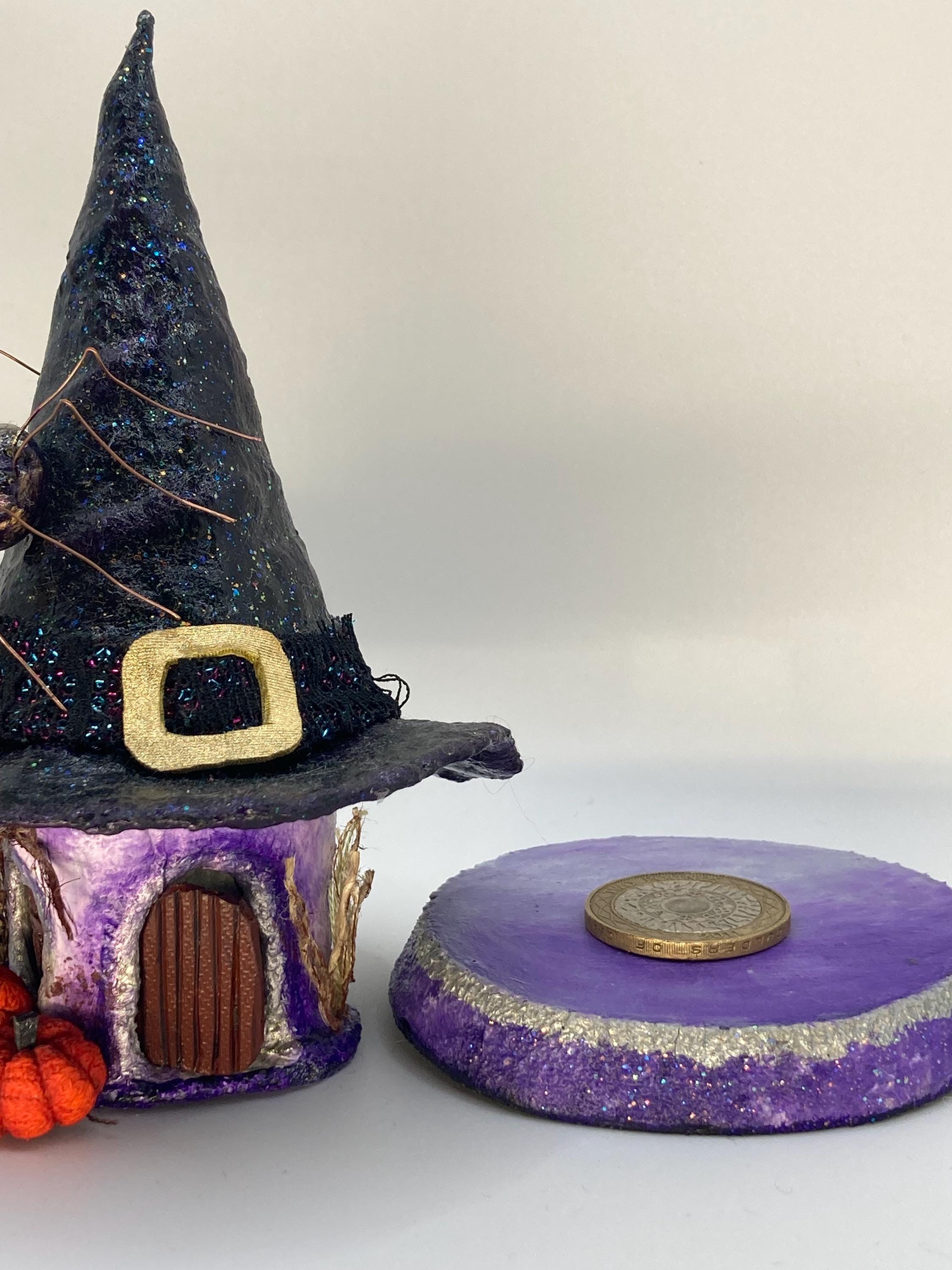 Purple Witch’s Hat Fairy House Tooth Holder - Etsy