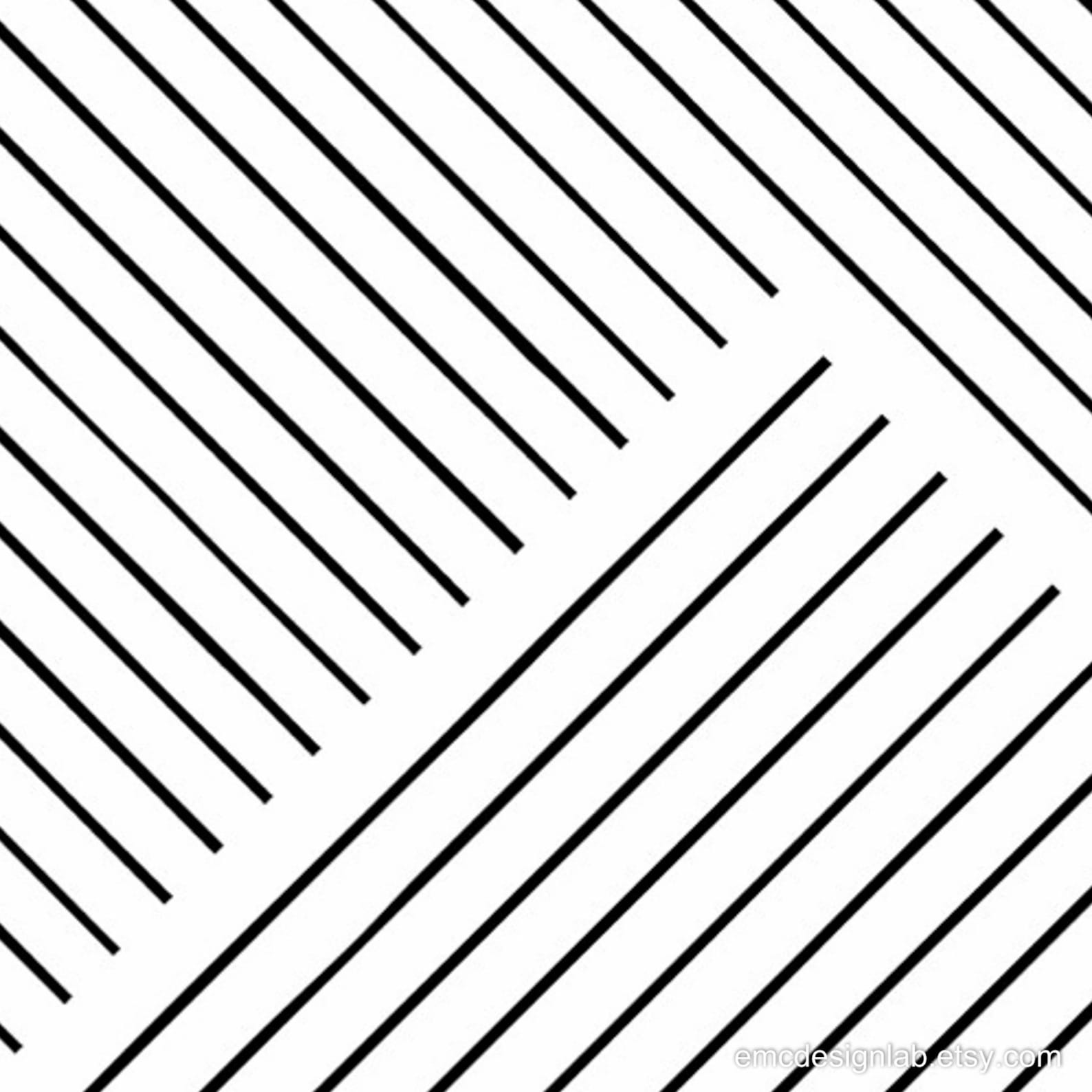 Black & White Diagonal Stripes Art Print Minimalist Stripes - Etsy