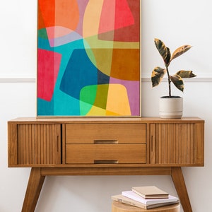 Colorful Vibrant Colors Digital Painting / Modern Abstract Multicolored ...