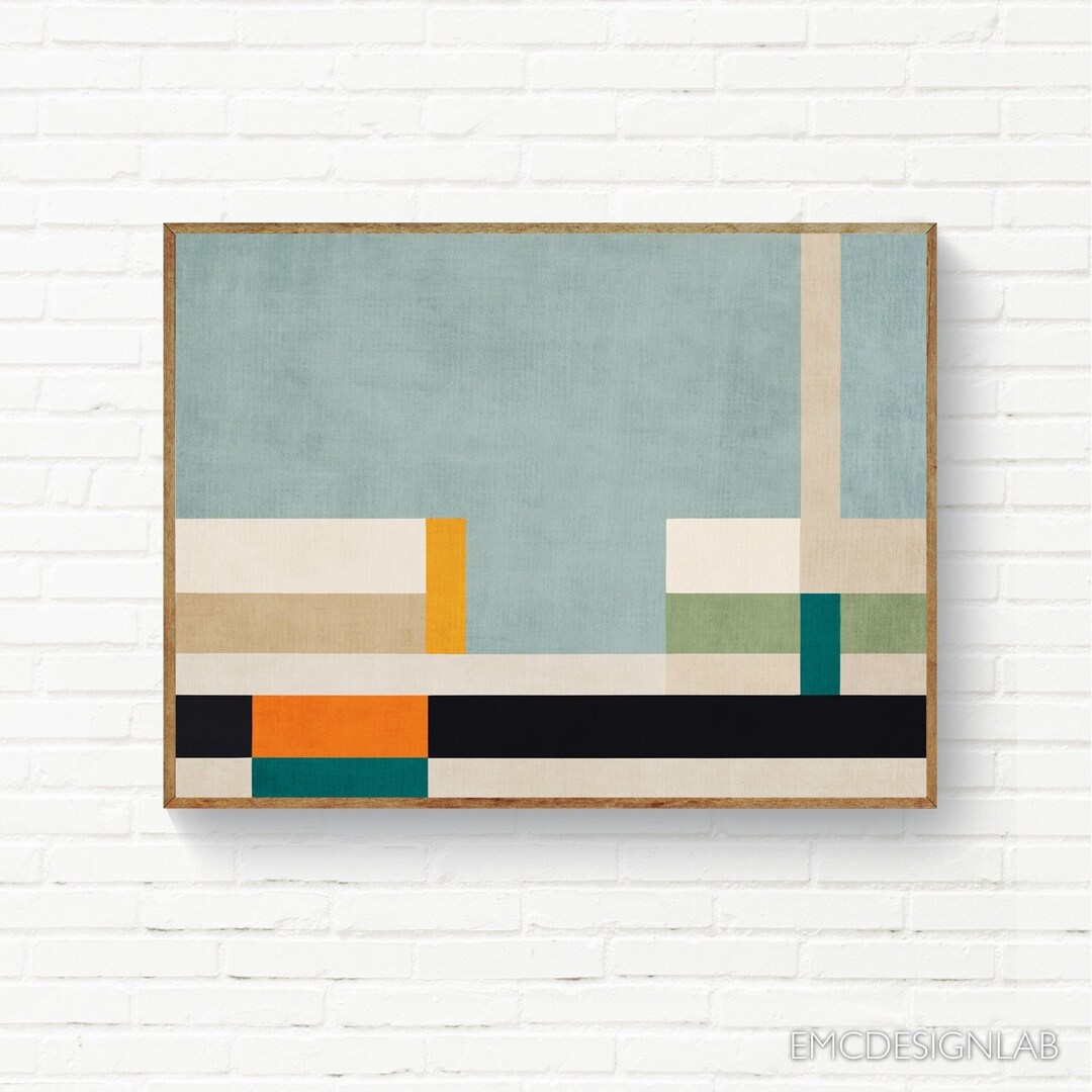 Geometric Horizontal Abstract Art Print Minimalist Wall Art - Etsy