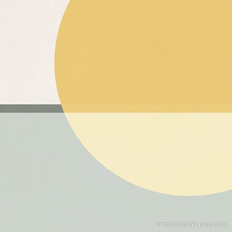 Abstract Sun Original Wall Art Geometric Landscape - Etsy