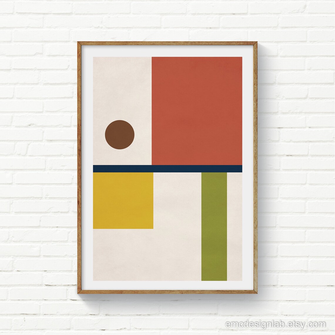 Minimalist Geometric Print Mid Century Modern Abstract | Etsy