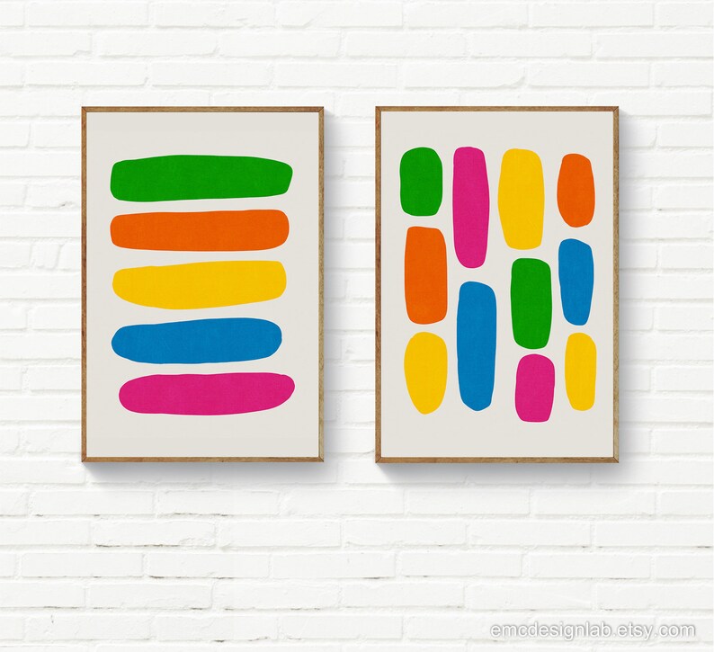 Bold Colorful Print Large Size Wall Art Nursery Decor - Etsy