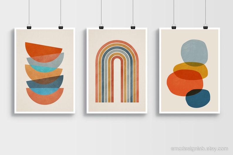 Geometric Colorful Boho Rainbow Print, Original Minimalist Print, LGBT ...