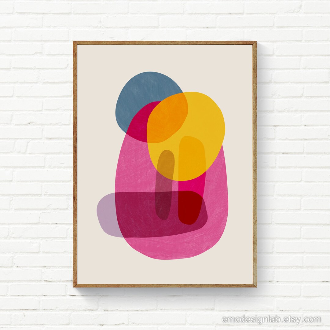 Modern Colorful Wall Art, Playful Vibrant Colors Nursery Print ...