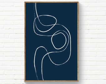 Navy Blue Wall Art - Etsy