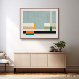 Geometric Horizontal Abstract Art Print Minimalist Wall Art - Etsy