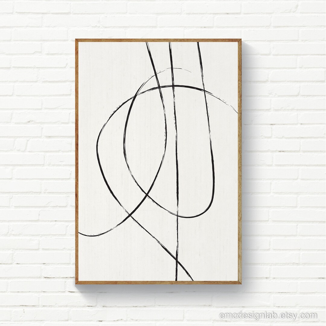 Minimalist Abstract Wall Decor, Minimalist Line Art, Minimalist Giclee ...