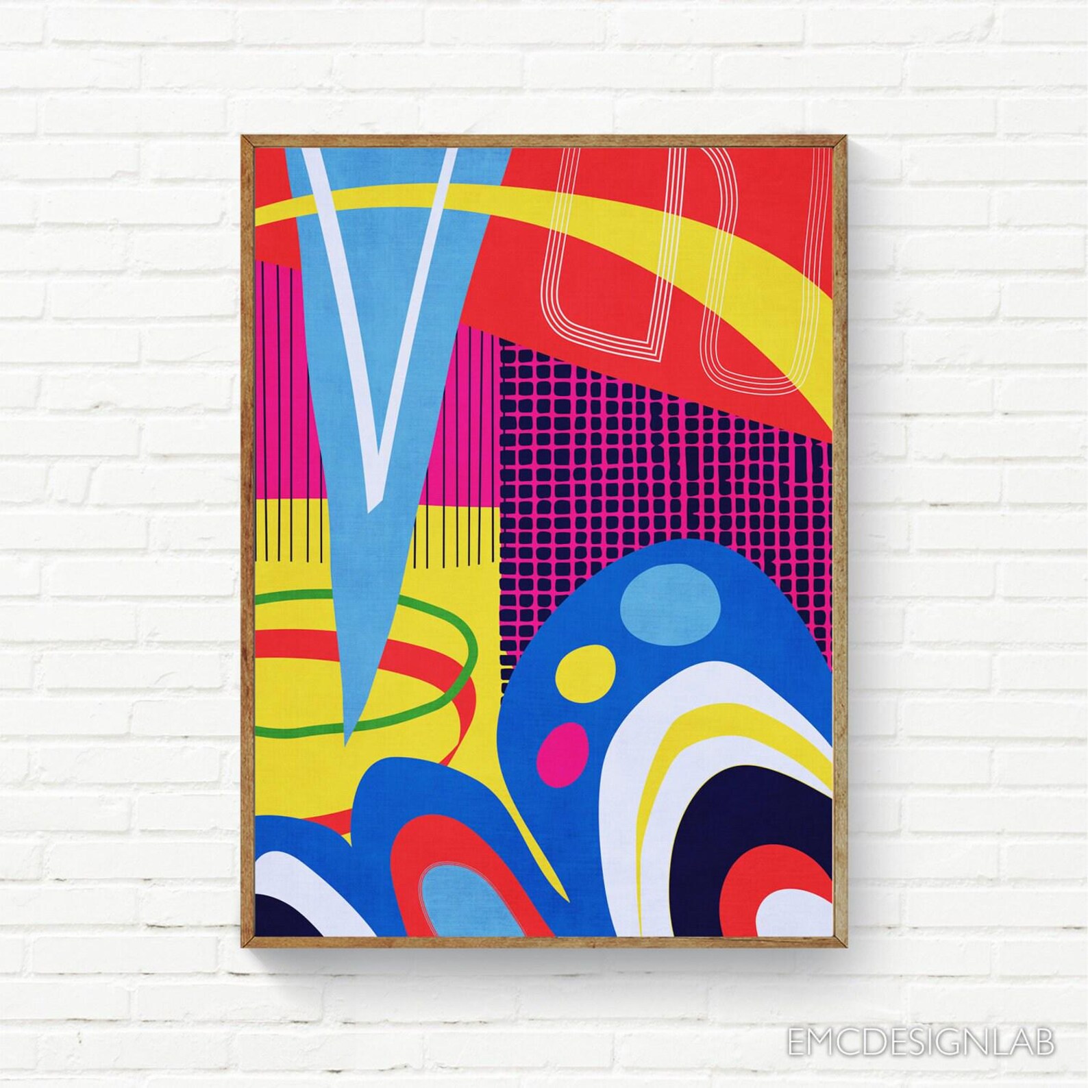 Abstract Colorful Maximalist Wall Art Bold Design Art Print - Etsy