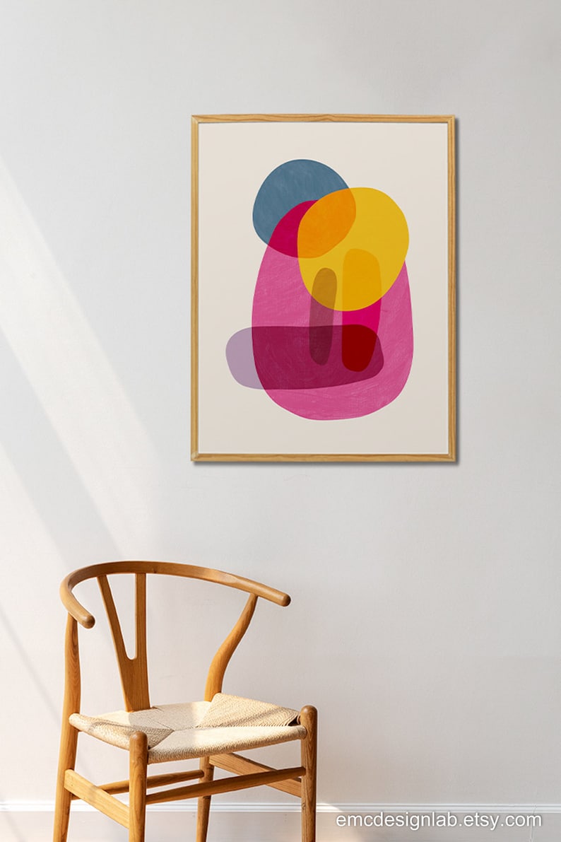 Modern Colorful Wall Art, Playful Vibrant Colors Nursery Print ...