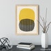 Mid-century Modern Yellow Wall Art, Mustard, Saffron, Original Poster ...