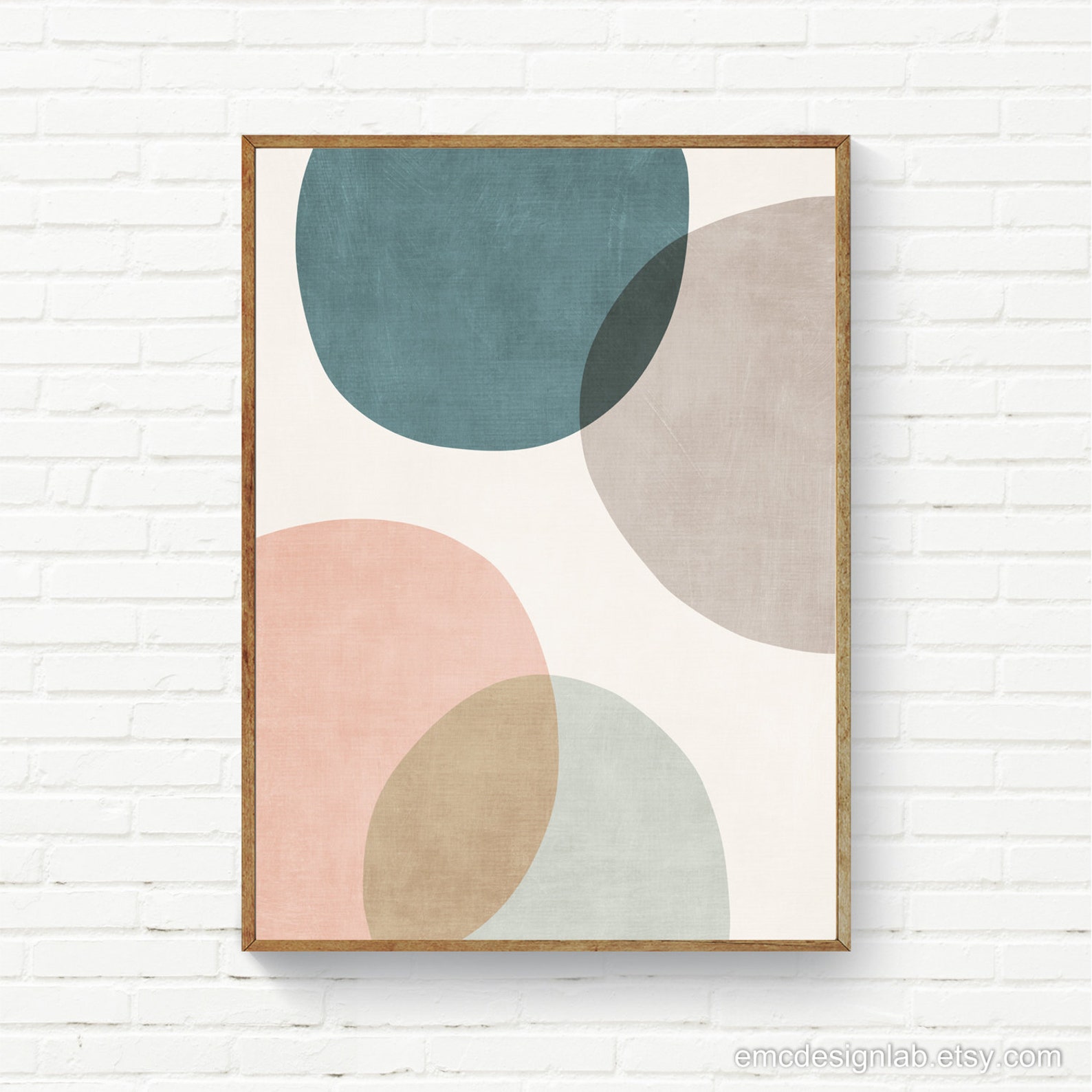 Abstract Circles Wall Art Stylish Bedroom Prints Organic - Etsy
