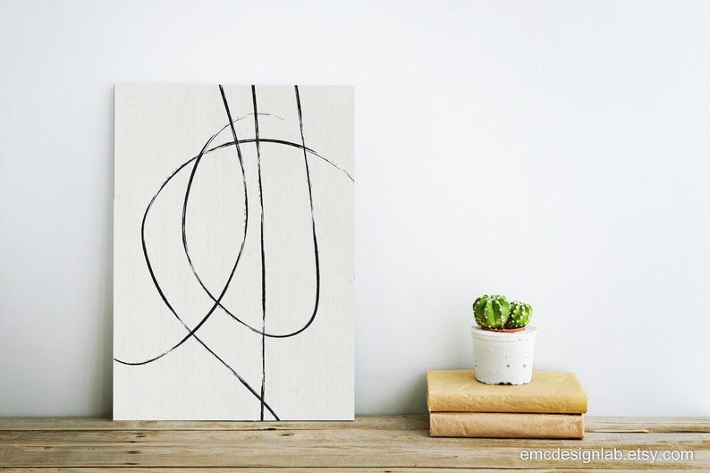 Minimalist Abstract Wall Decor, Minimalist Line Art, Minimalist Giclee ...