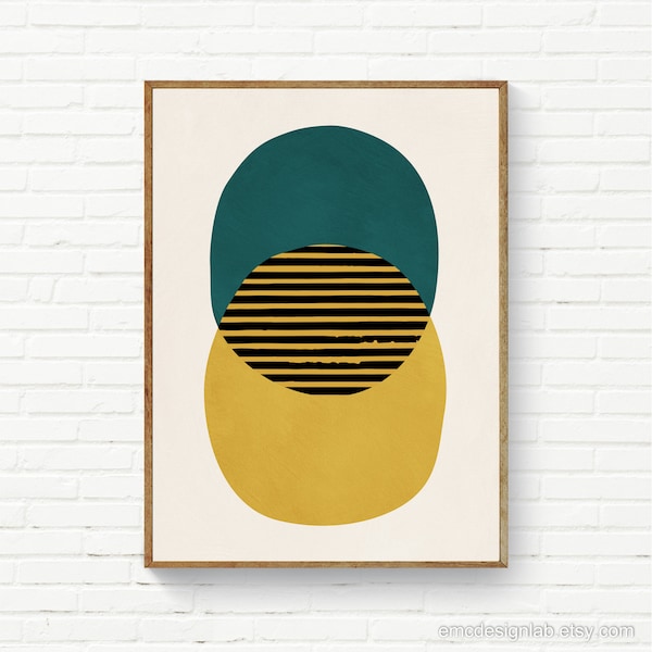 Teal and Mustard - Etsy