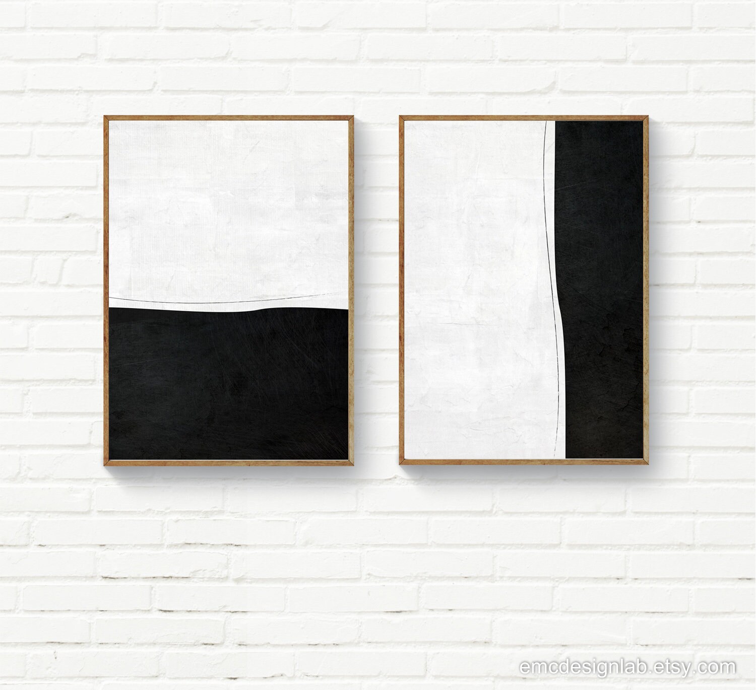 Minimalist Abstract Landscape Abstract Black and White | Etsy