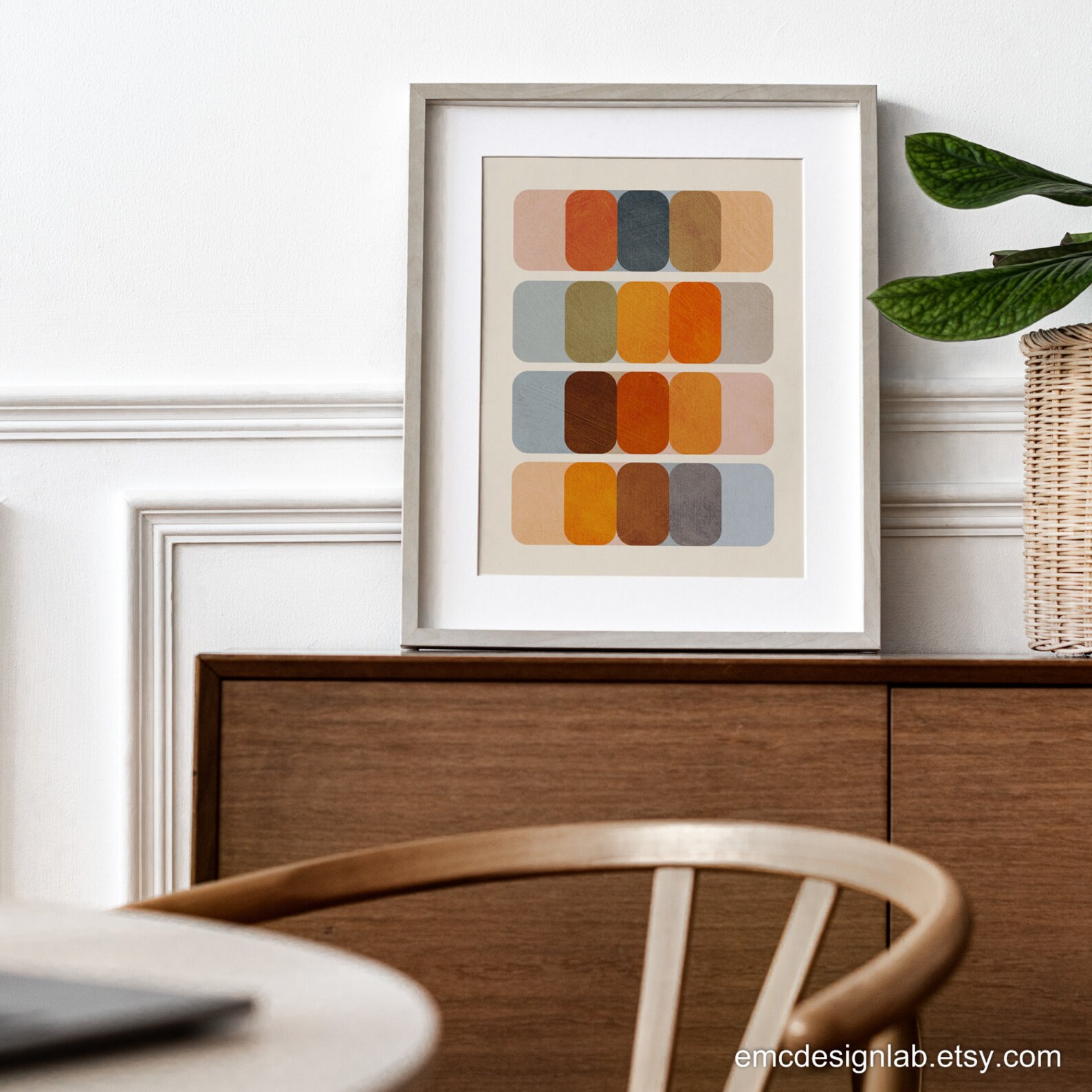 Abstract Colorful Print Mid-century Modern Colorful Wall Art - Etsy