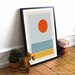 Abstract Landscape, Sun Sea Shore Beach Print, Marine Art, Beach House ...