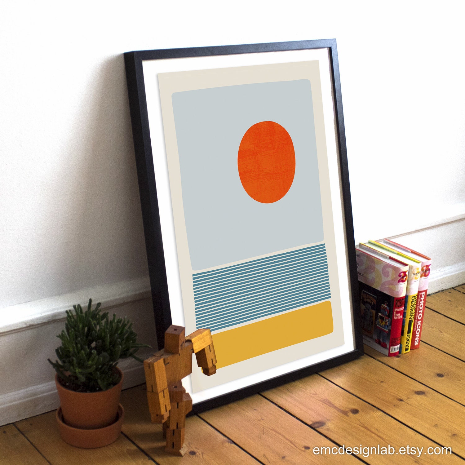 Abstract Landscape, Sun Sea Shore Beach Print, Marine Art, Beach House ...