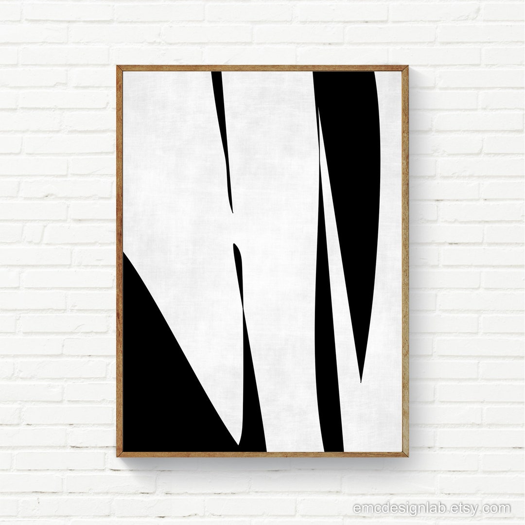 Minimalist Black & White Wall Art, Minimalist Wall Art, Simple Minimal ...