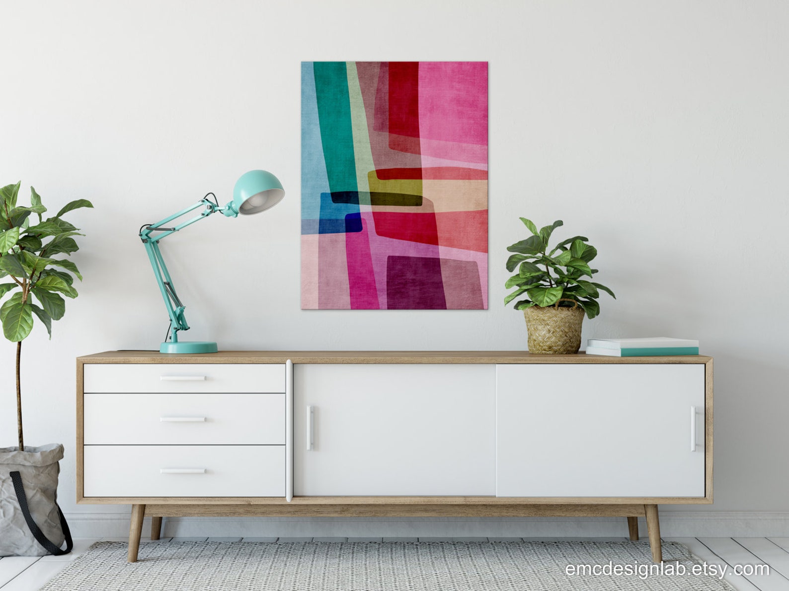Modern Abstract Wall Art Print Living Room Abstract Digital Painting ...
