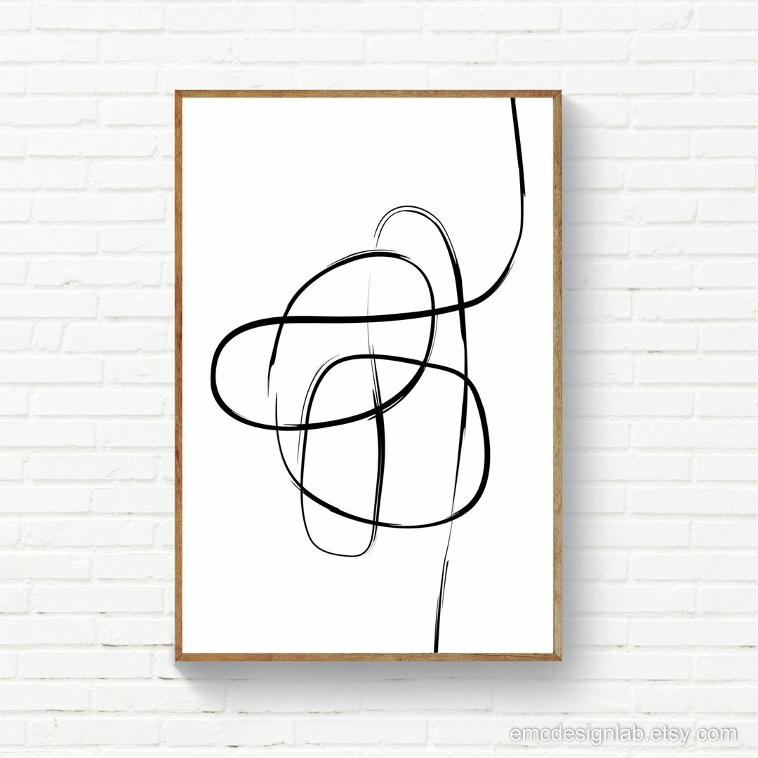 Large Wall Art Minimalist Line Art, Large Size Art Print, Oversize ...