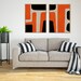 Orange Black Beige Bold Wall Art Set / Modern Orange Black Artwork ...