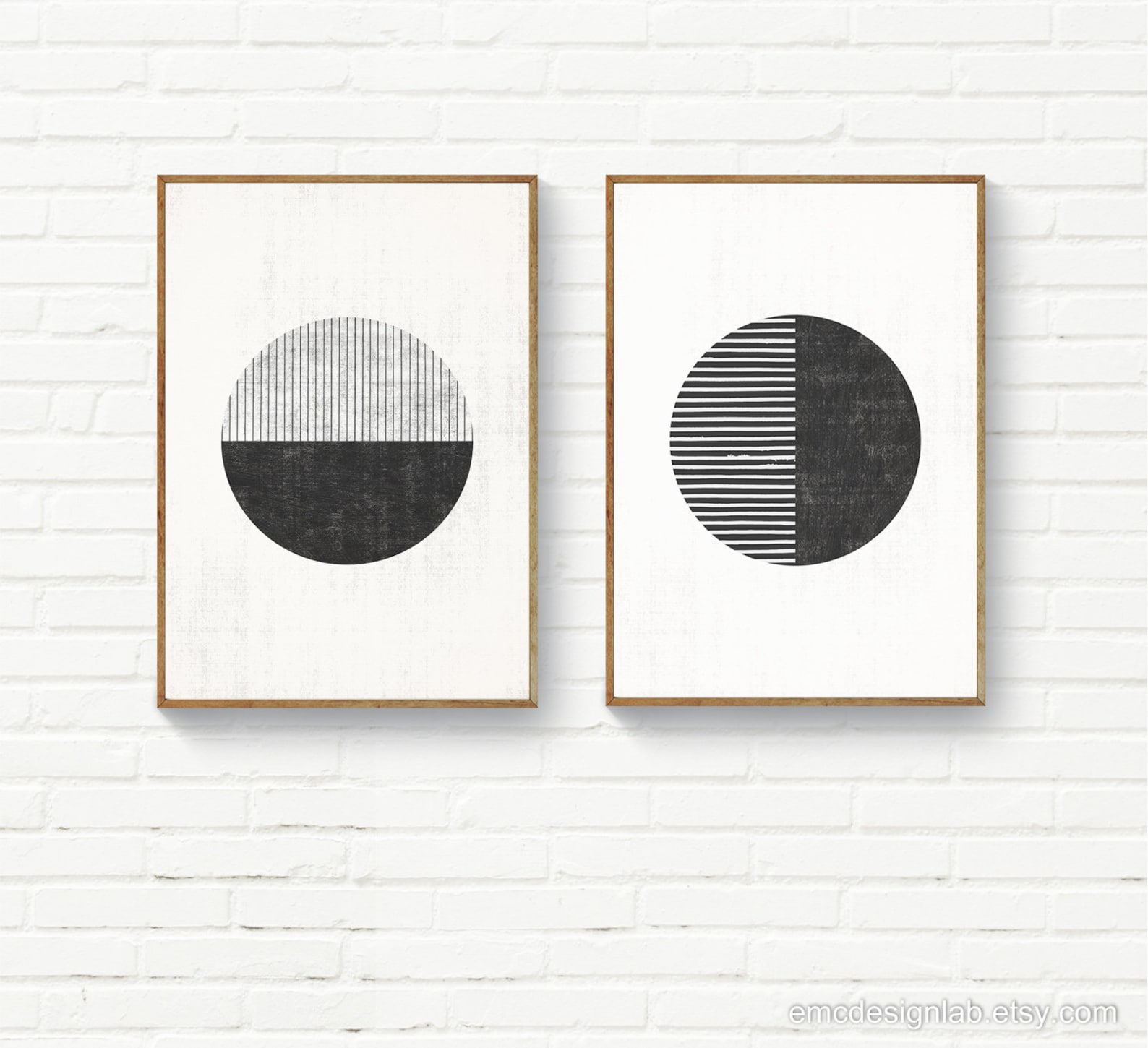 Abstract Minimalist Circle Art Black and White Circle Print - Etsy