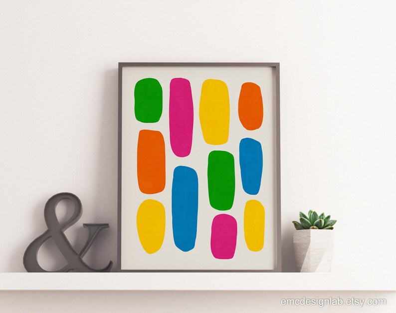 Bold Colorful Print Large Size Wall Art Nursery Decor - Etsy