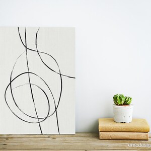 Abstract Large Size Line Art, Minimalist Printable Line Art, Mid ...