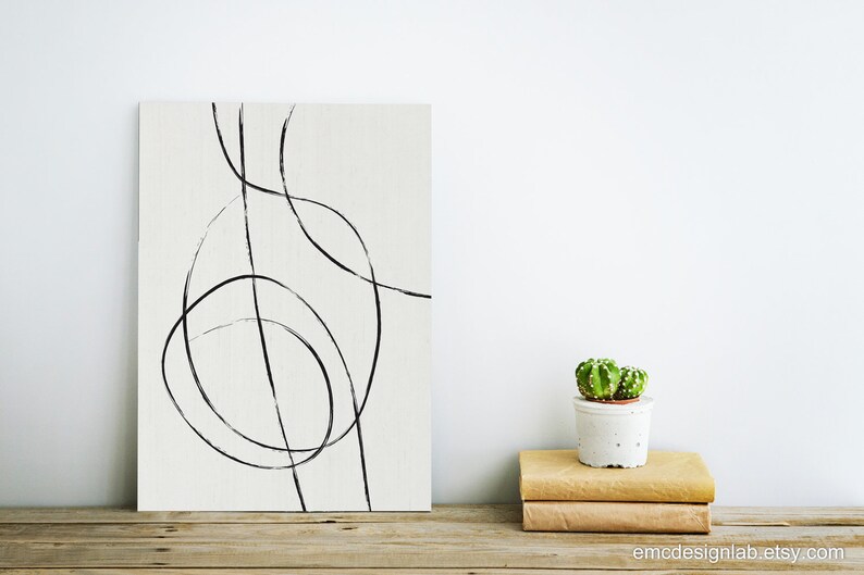 Abstract Large Size Line Art Minimalist Printable Line Art | Etsy