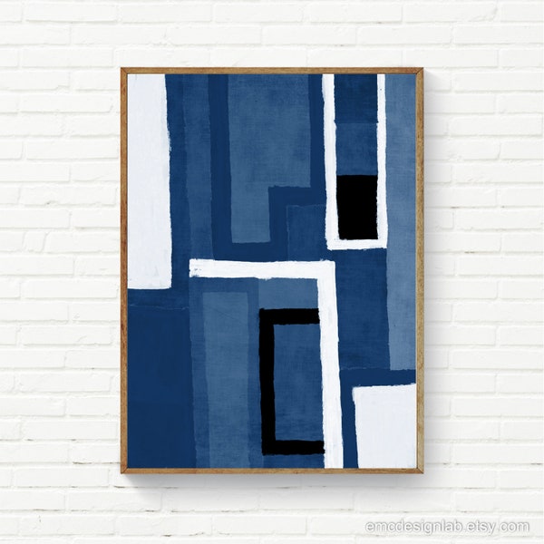Navy White Painting - Etsy