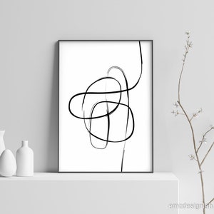 Large Wall Art Minimalist Line Art, Large Size Art Print, Oversize ...