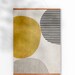 Mustard Yellow Circle Black Bold Lines Artwork Modern Art Print Rich ...