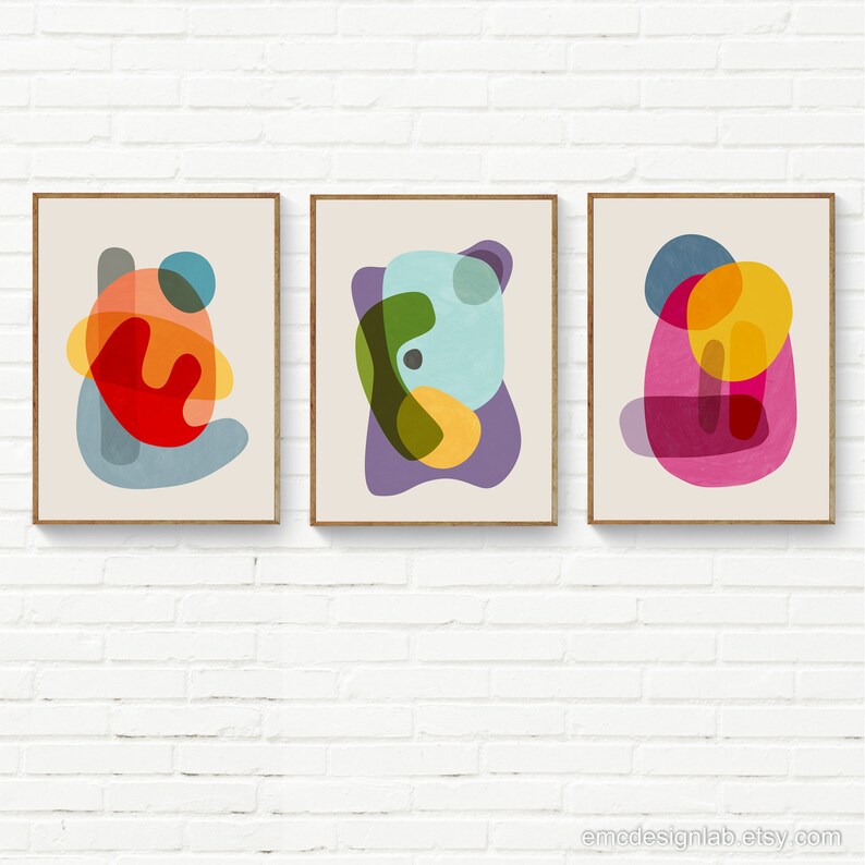 Modern Colorful Wall Art, Playful Vibrant Colors Nursery Print ...